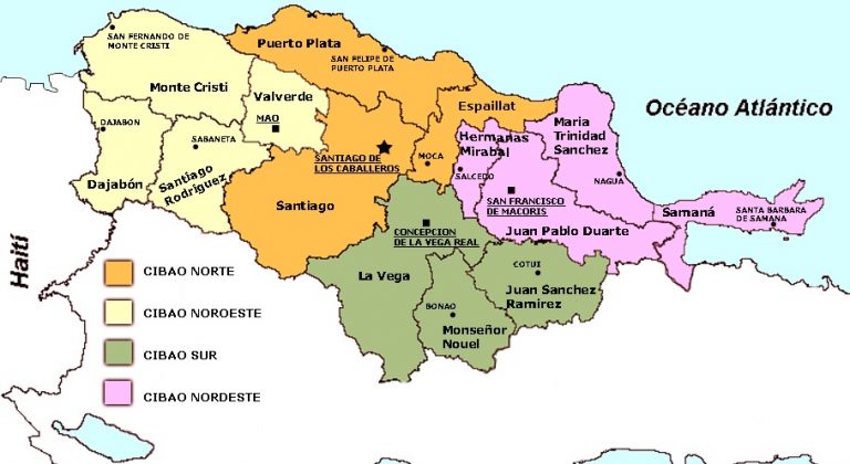Mapa provincias del Cibao | AlMomento.net - Noticias de República ...